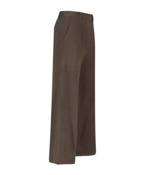 LOW CLASSIC Pleated Wide-leg Trousers - Brown