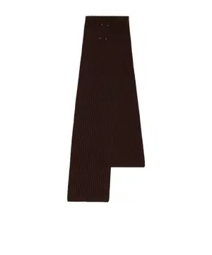 MAISON MARGIELA Ribbed Cashmere Scarf - Olive Paste