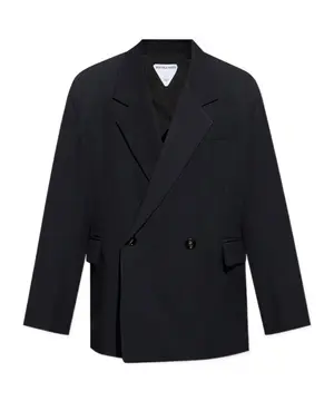 Bottega Veneta Double Breasted Tailored Blazer - Black