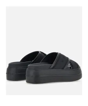 Hogan Platform Sandals With Monogram Detail - Black