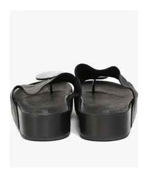 UMA WANG Open Toe Round Head Slip-on Sandals - Black