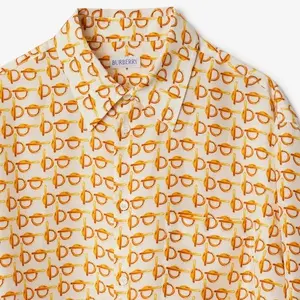 Burberry Printed Long-sleeve Shirt - Nude