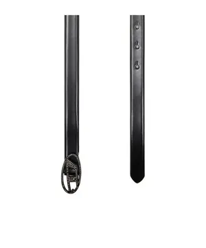 DIESEL® Oval D Logo Embellished Belt - Black
