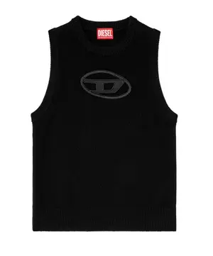 DIESEL® M-argarin-sl Knitted Tank Top - Black