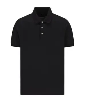 Fendi Ff Embossed Short Sleeved Polo Shirt - Black