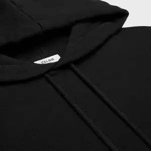 Celine Cropped Hoodie In Cotton Fleece