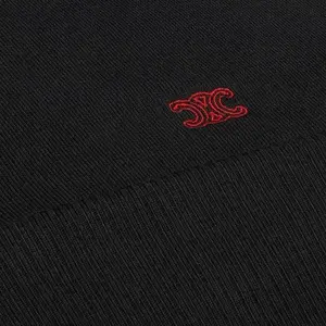 Celine Cropped Hoodie In Cotton Fleece