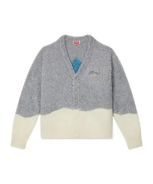 Kenzo Winter Holidays' Tinsel Cardigan In Mixed Wool
