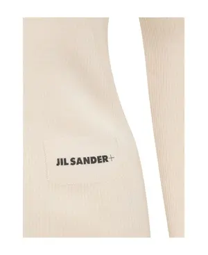 JIL SANDER Ribbed Crewneck Long Sleeve Jumper - Nude