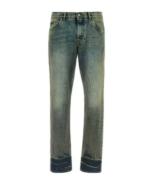 Dolce & Gabbana Logo Plaque Jeans - Denim Blue