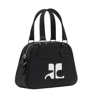 COURREGES Logo Patch Zip-up Bowling Bag