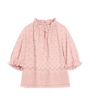 Valentino Garavani Puff-sleeved Blouse With Ruffled Details - Pink