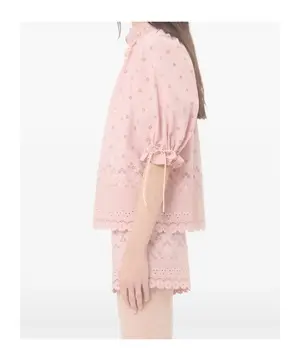 Valentino Garavani Puff-sleeved Blouse With Ruffled Details