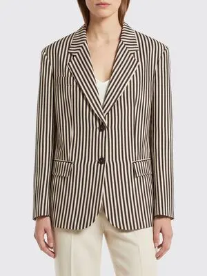 ALYSI Single Breasted Striped Blazer
