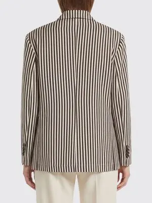 ALYSI Single Breasted Striped Blazer