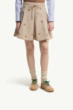 Moncler Vera Suede Lace-up Sneakers - Beige