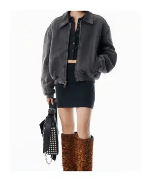 Alexander Wang Oversized Zip-up Moto Jacket