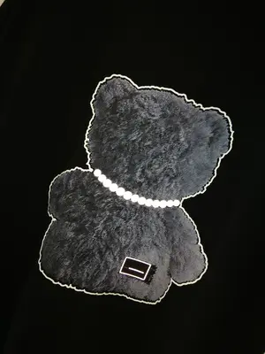 We11Done Teddy Bear-print Cotton T-shirt - Black