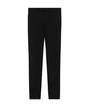 Celine Diagonal Wool Trousers - Black