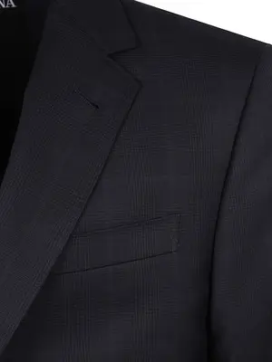 Zegna Checked Suit - Black