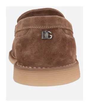 Dolce & Gabbana Dg Logo Loafers - Brown