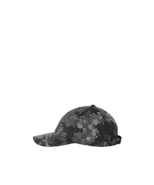 Gucci Gg Marbled Canvas Baseball Hat - Dark Gray