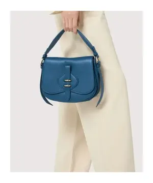COCCINELLE Small Mavery Buckle Shoulder Bag - Deep Blue