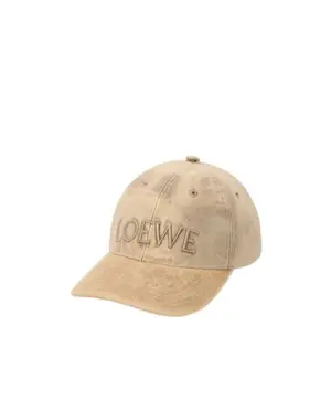 Loewe Embroidered Denim Baseball Cap - Nude