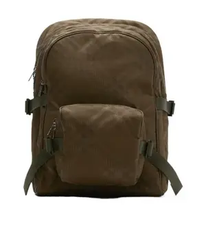 Burberry Checked Jacquard Zipped Backpack - Army Green