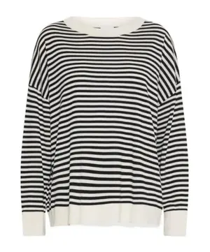 Marella Oversized Striped Crew-neck Sweater