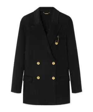 Versace Double-breasted Peak Lapel Coat