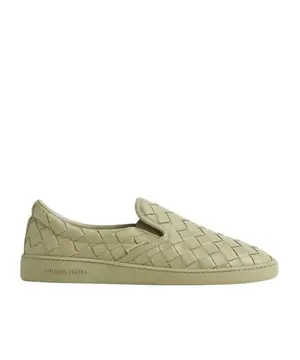 Bottega Veneta Sawyer Round Toe Sneakers - Nude