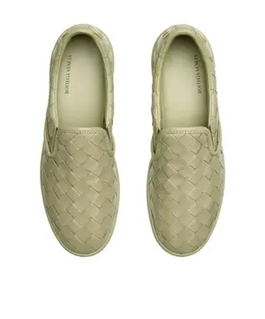Bottega Veneta Sawyer Round Toe Sneakers - Nude