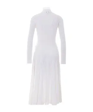 Alaïa Twisted Long Sleeve High Neck Dress