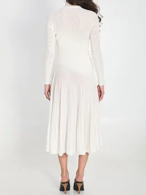 Alaïa Twisted Long Sleeve High Neck Dress