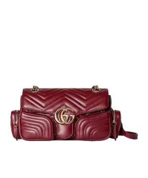 Gucci Gg Marmont Small Shoulder Bag - Red