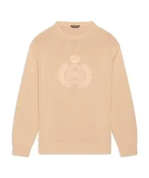 Balenciaga Bb Laurel Crewneck Sweater - Nude