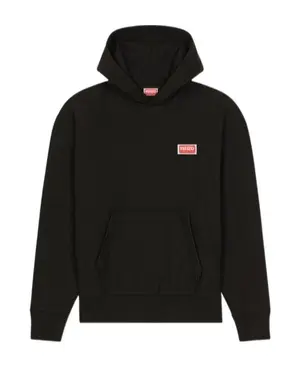 Kenzo Logo-printed Long-sleeve Hoodie - Black