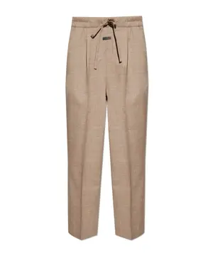 Fear Of God Pleated-front Drawstring Trousers - Brown