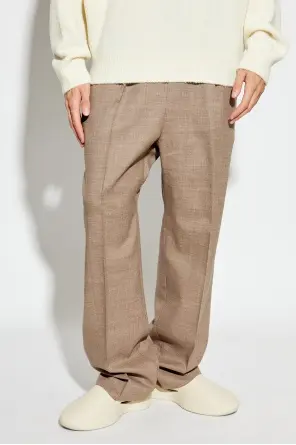 Fear Of God Pleated-front Drawstring Trousers - Brown