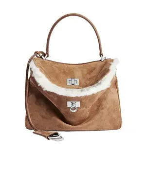 Balenciaga Rodeo Mini Handbag - Walnut/white