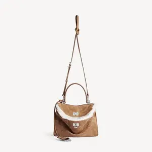Balenciaga Rodeo Mini Handbag - Walnut/white