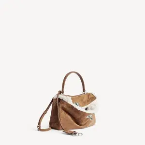 Balenciaga Rodeo Mini Handbag - Walnut/white