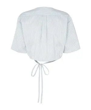 Fendi Cropped Striped Shirt With Front Tie