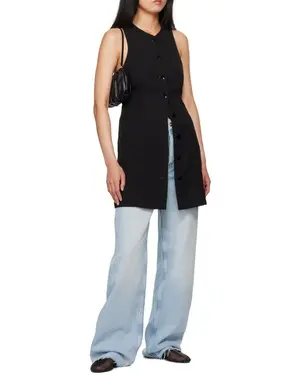 GANNI Sleeveless Bow-detailed Mini Dress