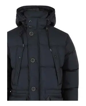 Burberry Long-sleeved Down Jacket - Navy