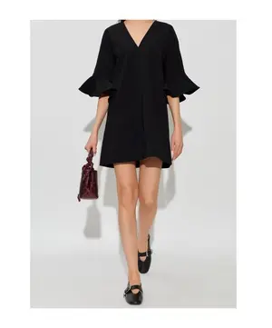 GANNI Mini Ruffle Dress