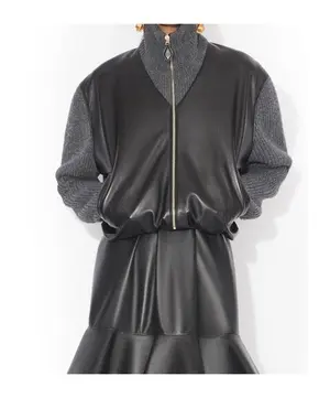 Alaïa Varsity Panelled Zip-up Jacket