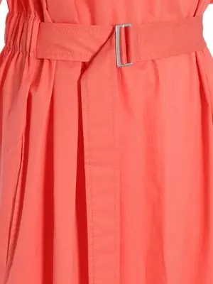 Peserico Midi Dress With Belted Waist And Classic Collar