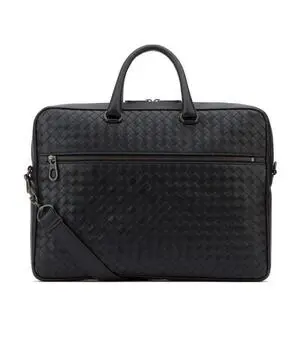 Bottega Veneta Intreciato Hand-knitted Shoulder Bag - Black
